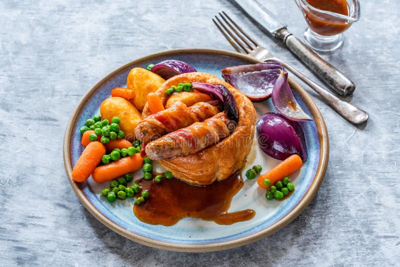 Toad-in-the-hole stock image. Image of menu, lunch, british - 259890997