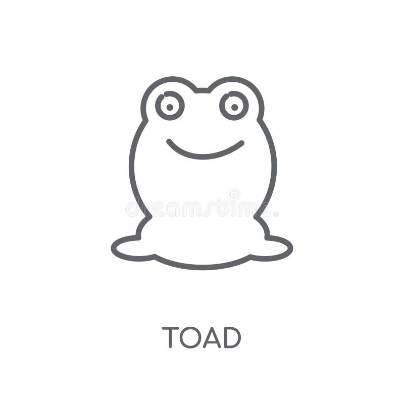 Toad Outline Vector Icon. Thin Line Black Toad Icon, Flat Vector Simple ...