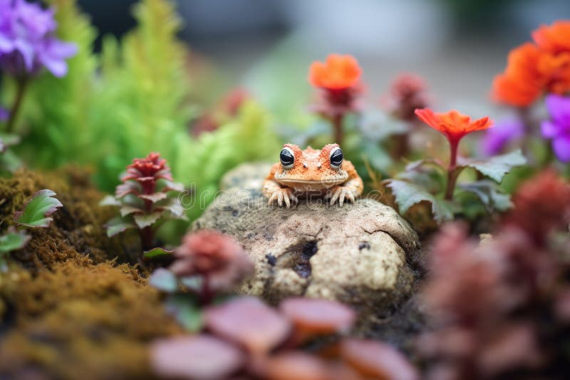 Toad in flower pot stock image. Image of garden, cool - 113551747