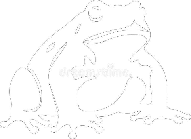 Toad Outline Silhouette Generative Ai Stock Vector - Illustration of ...