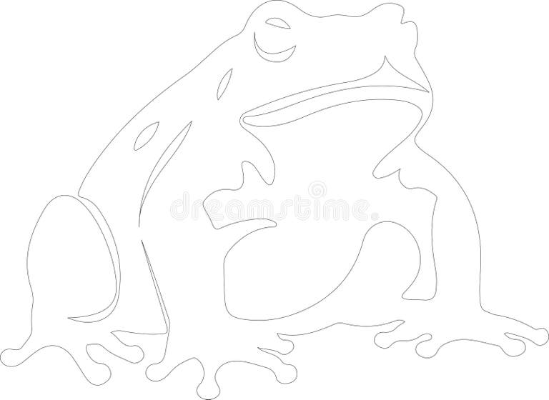 Toad Outline Silhouette Generative Ai Stock Vector - Illustration of ...