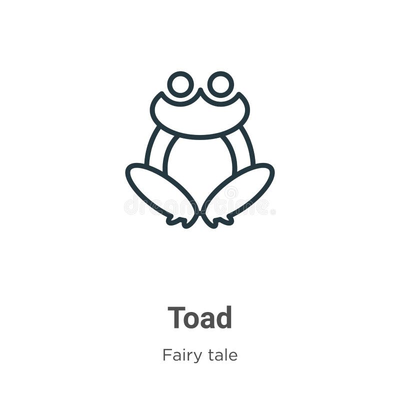 Toad Vector Icon on White Background. Flat Vector Toad Icon Symbol Sign ...