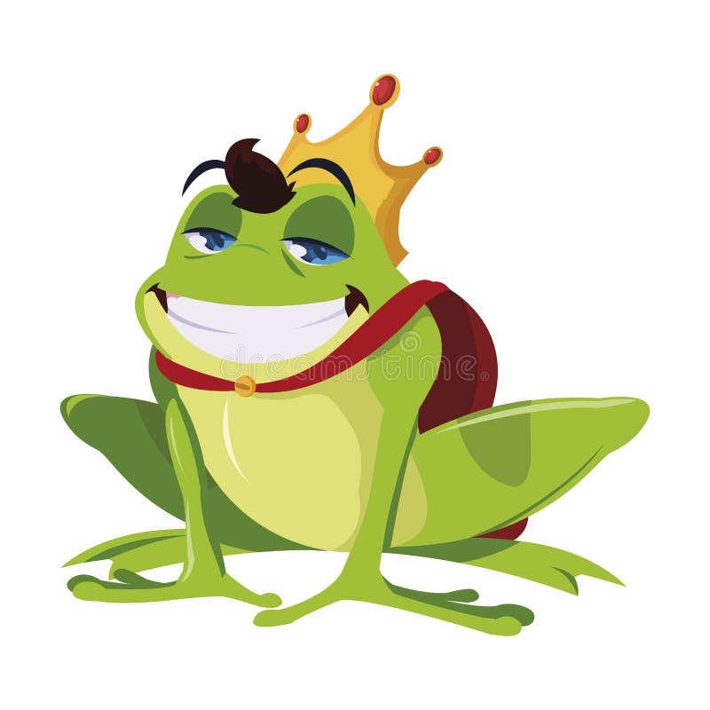 Toad Prince Fairytale Character Stock Illustration - Illustration of ...