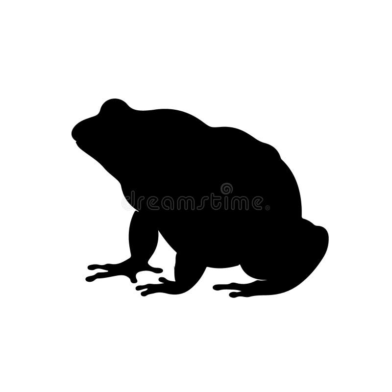 Toad Silhouette Vector Art White Background Stock Vector - Illustration ...