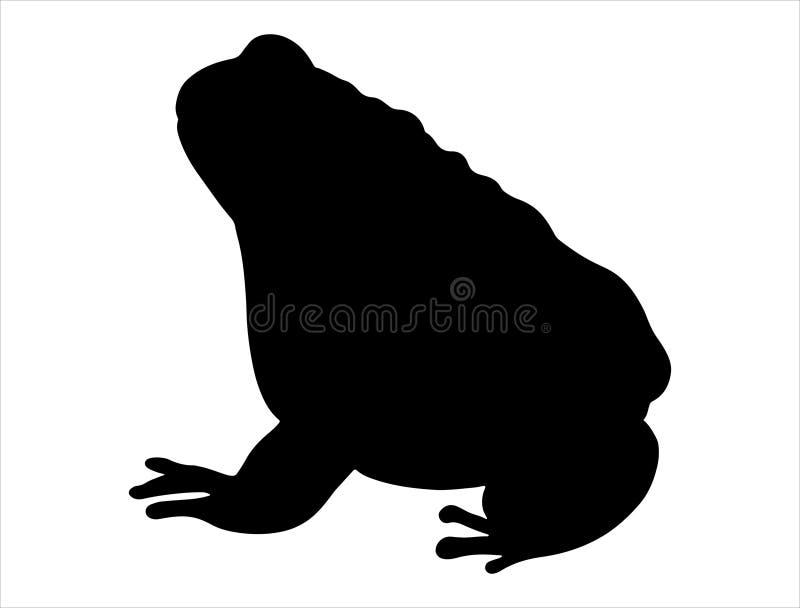 Toad Silhouette Vector Art White Background Stock Vector - Illustration ...