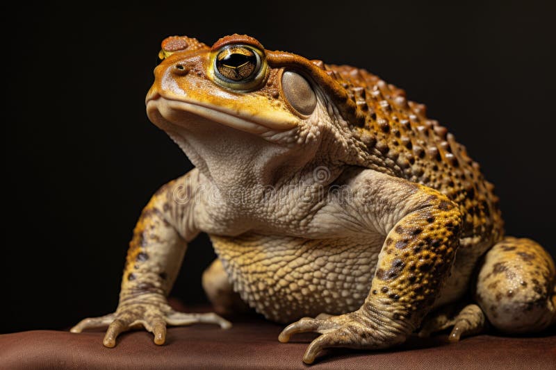 A Toad Sitting on Top of a Brown Cloth Stock Photo - Image of sketch ...