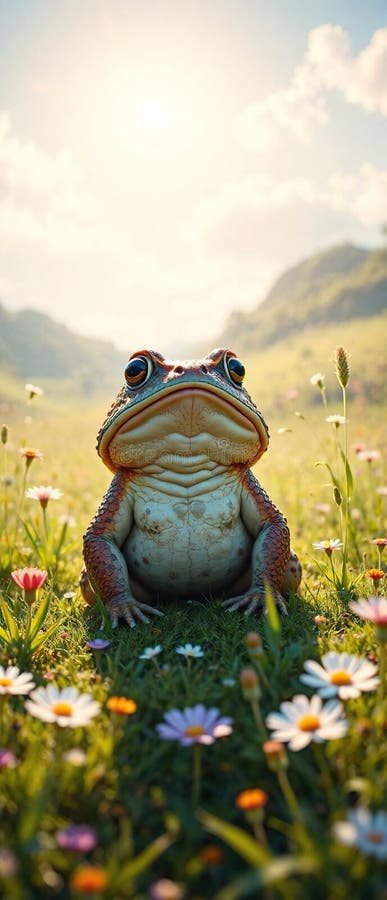 Sunny Meadow Toad - Generative AI Stock Illustration - Illustration of ...