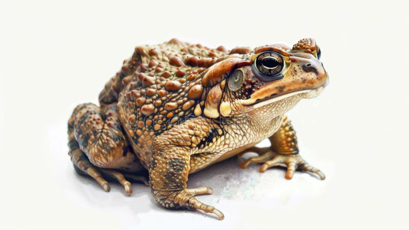 Toad on white surface stock image. Image of learning - 382954299