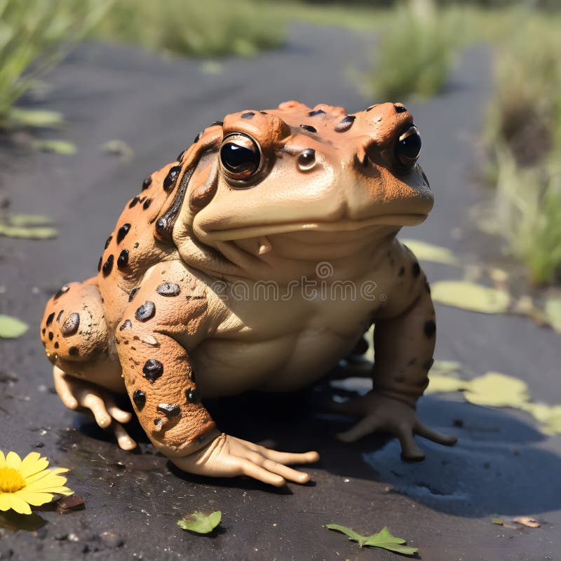 Toads Go To the Toad Migration, AI-generated Stock Illustration ...