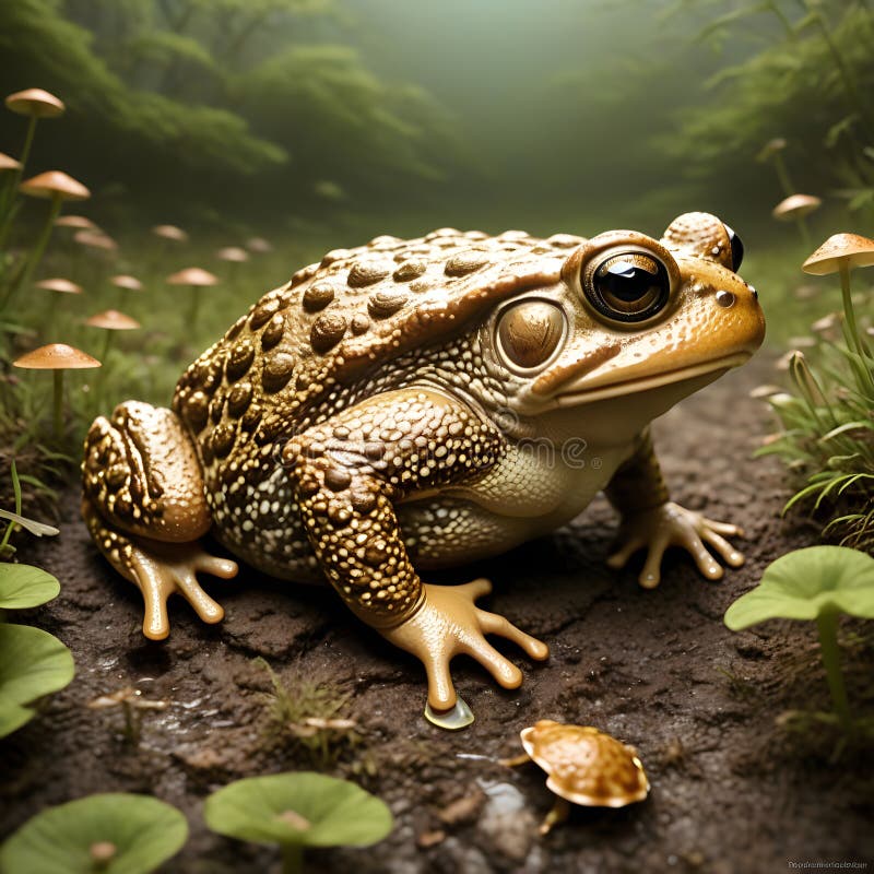 Toads Go To the Toad Migration, AI-generated Stock Illustration - Illustration of grass, warts ...
