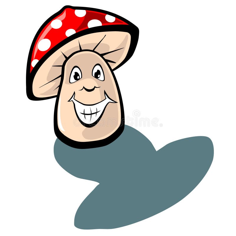 Toadstool Face stock vector. Illustration of delicious - 48877185