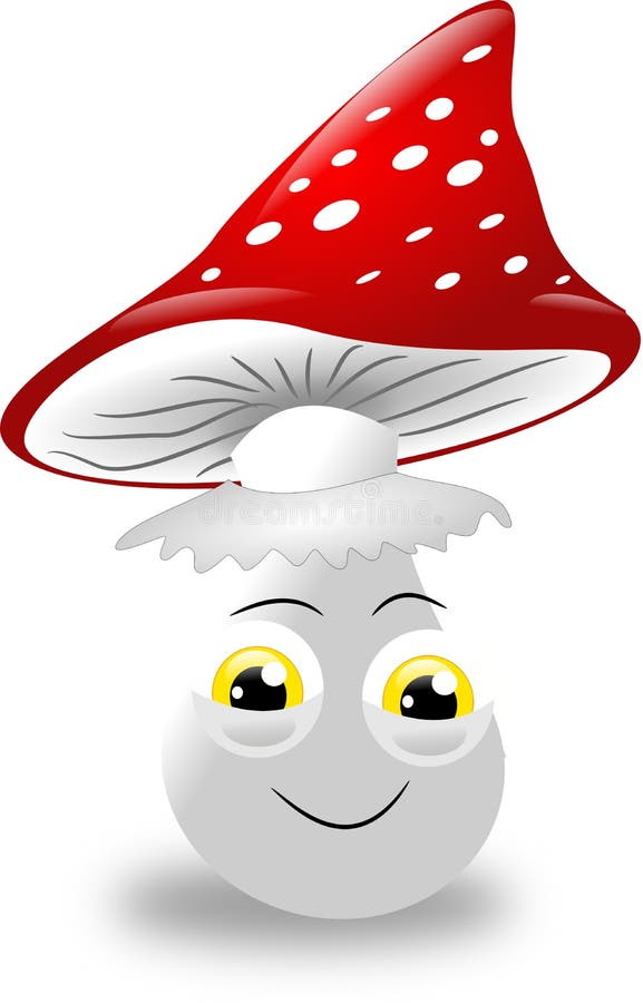Toadstool with face stock illustration. Illustration of toadstool ...