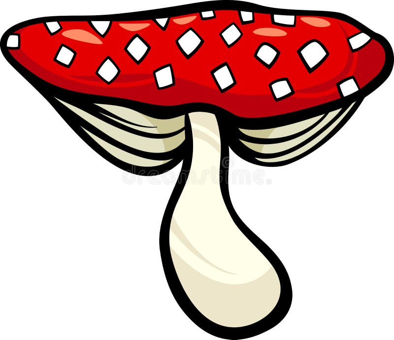 Toadstool Fungus Cartoon Illustration Stock Vector - Illustration of ...