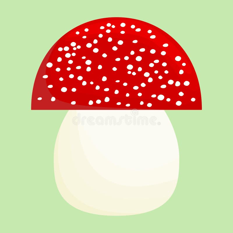 Cartoon Toadstool Fungus. Mushroom Icon. Vector Illustration Stock ...