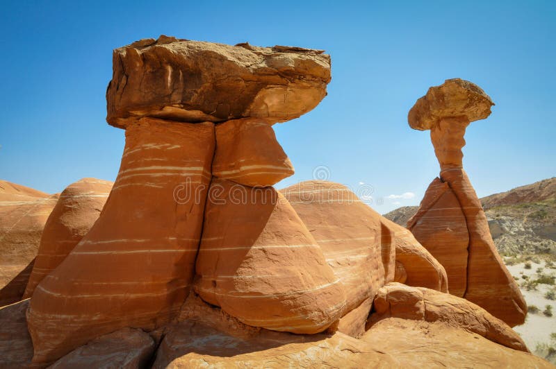 Toadstool Hoodoos in Paria Rimrock Park Stock Photo - Image of ...