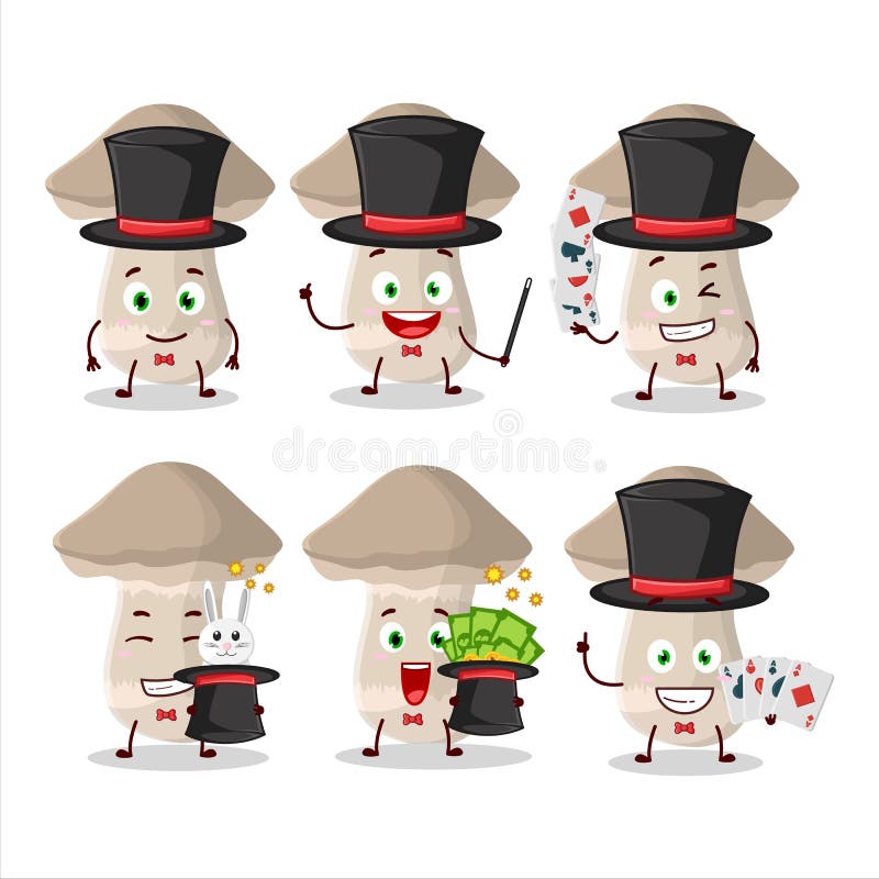 A Toadstool Magician Cartoon Character Perform on a Stage Stock Vector ...