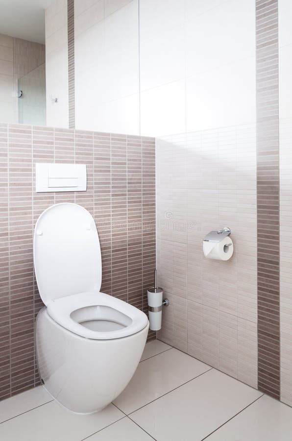 Toalete em um banheiro foto de stock. Imagem de cerâmico - 29220768