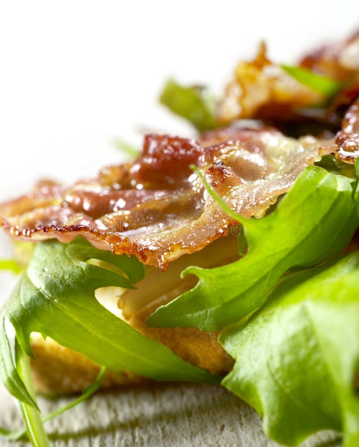 Toast with Bacon and Lettuce Stock Photo - Image of gourmet, slice ...