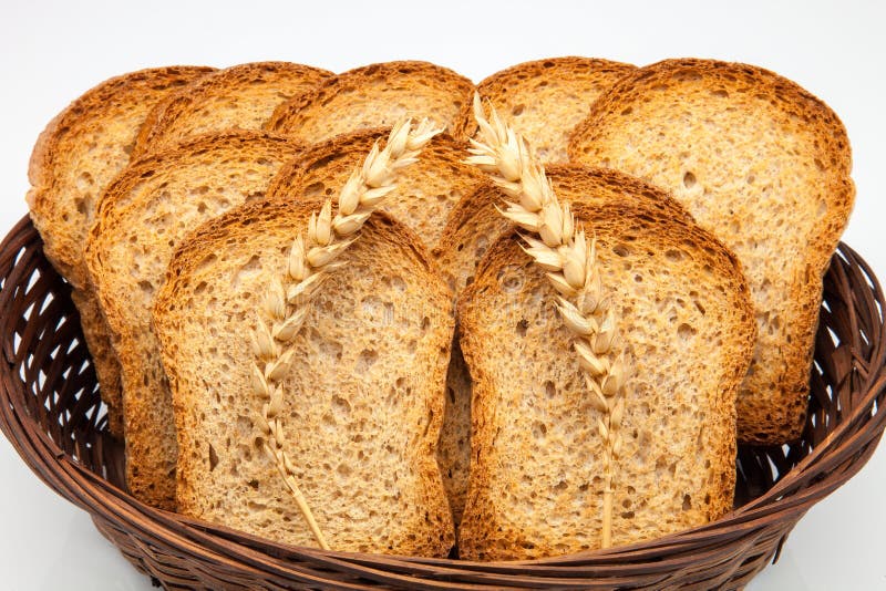 Toast basket stock photo. Image of health, funds, grain - 33934524