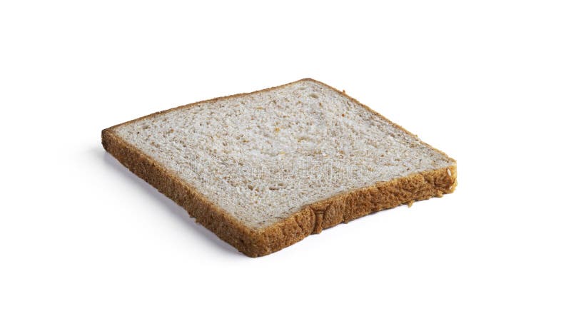 Toast, Bran Bread Isolated on a White Background. Stock Photo - Image ...