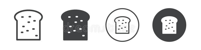 Toast Bread Icon Vector Logo Outline Stock Vector - Illustration of ...