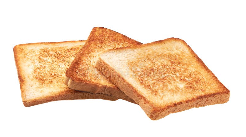 Toast Bread Isolated on White Background Stock Image - Image of pastry ...