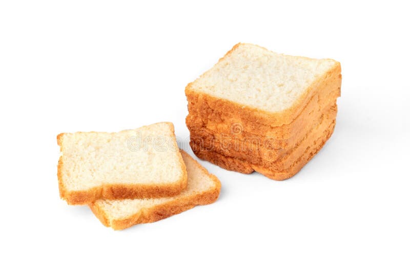 Toast Bread Isolated on White. Stock Photo - Image of sliced, delicious ...