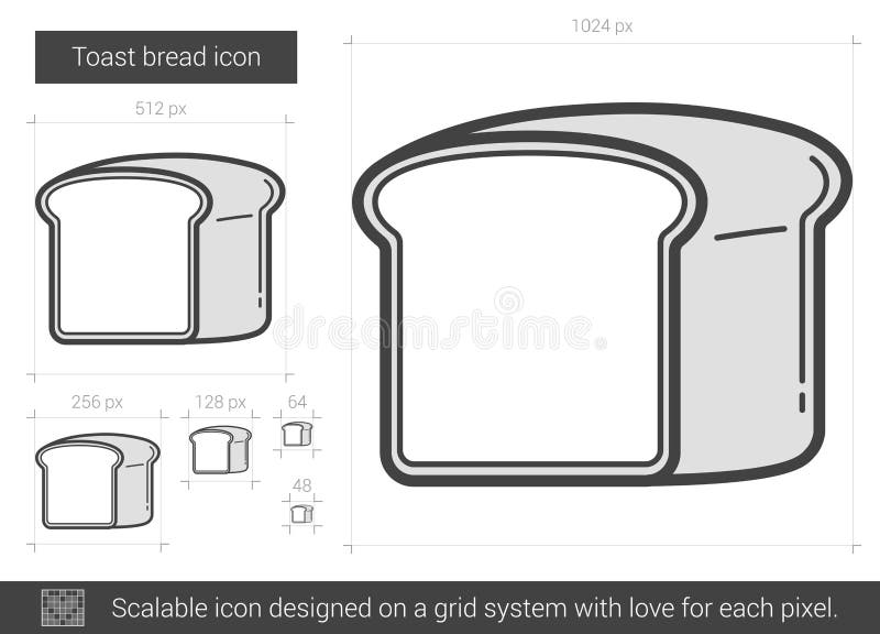 Toast Bread Line Drawing Stock Illustrations – 1,302 Toast Bread Line ...