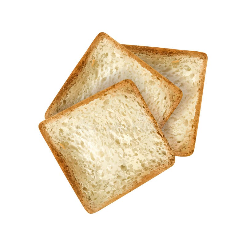 Toast Bread Slices Composition Stock Illustration - Illustration of ...