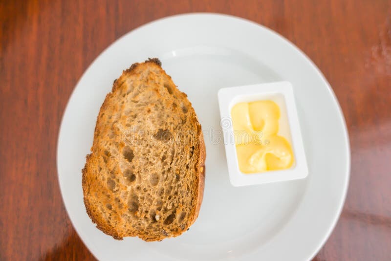 Toast Bread in a White Plate . Stock Image - Image of fresh, sandwich ...