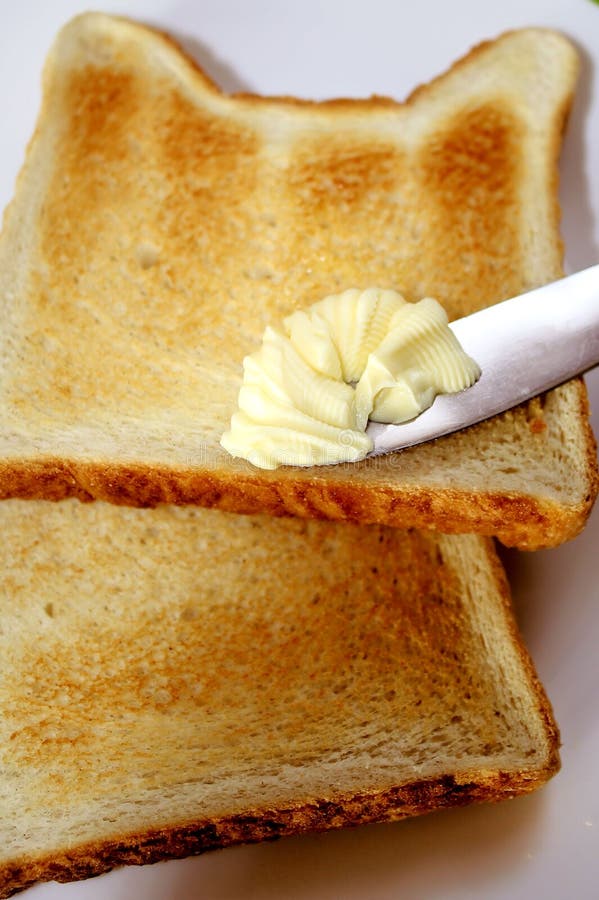 Toast and Butter stock image. Image of buttering, slice - 18467405