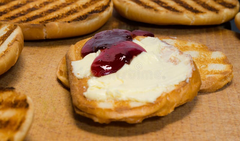 Toast with butter and jam stock photo. Image of ripe - 81629202