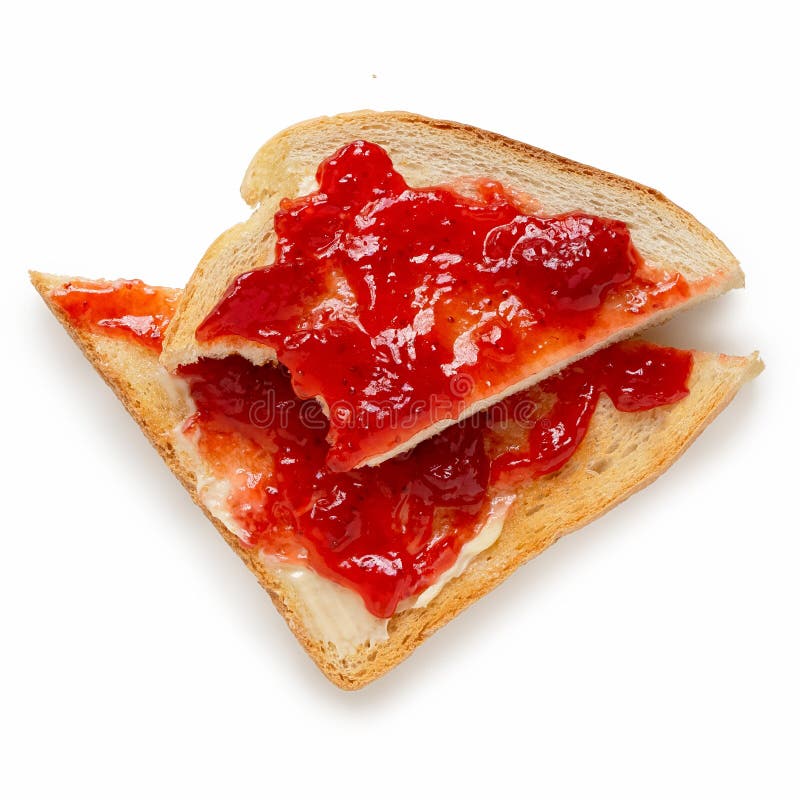 Toast with butter and jam stock photo. Image of sliced - 172095736