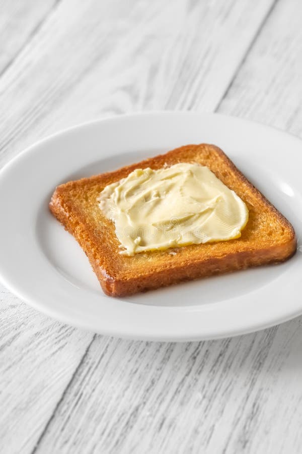 Toast with butter stock image. Image of slice, fried - 259537811