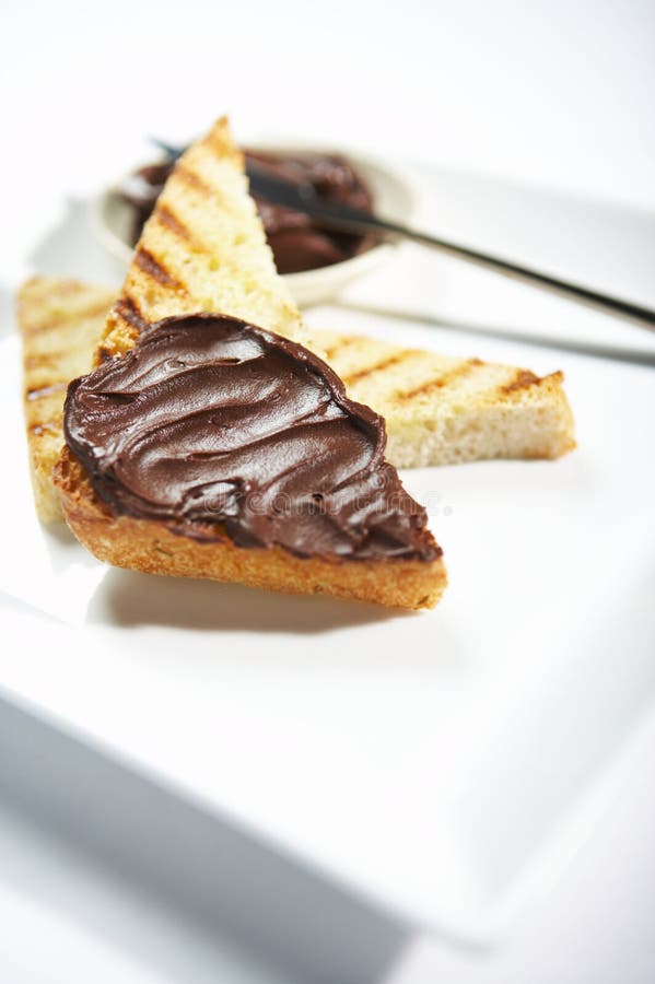 Toast - chocolate stock image. Image of bite, golden, background - 738223