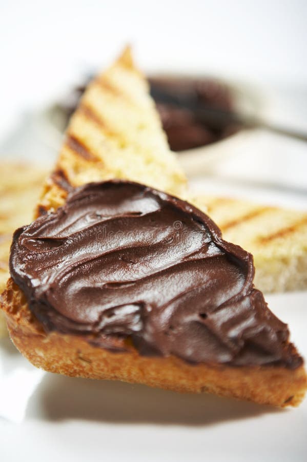 Toast - chocolate stock image. Image of bite, golden, background - 738223