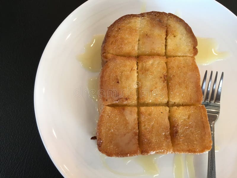 Toast with condensed milk stock image. Image of breakfast - 66116871