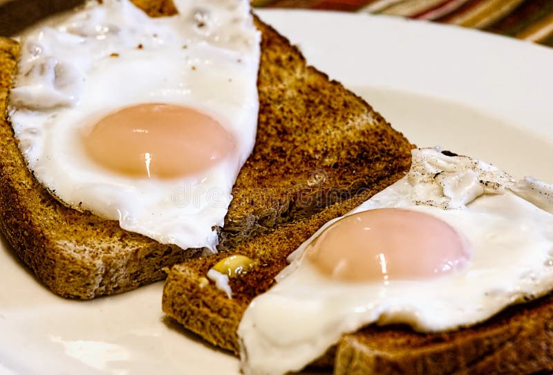 Toast with eggs stock photo. Image of sliced, breakfast - 82964130