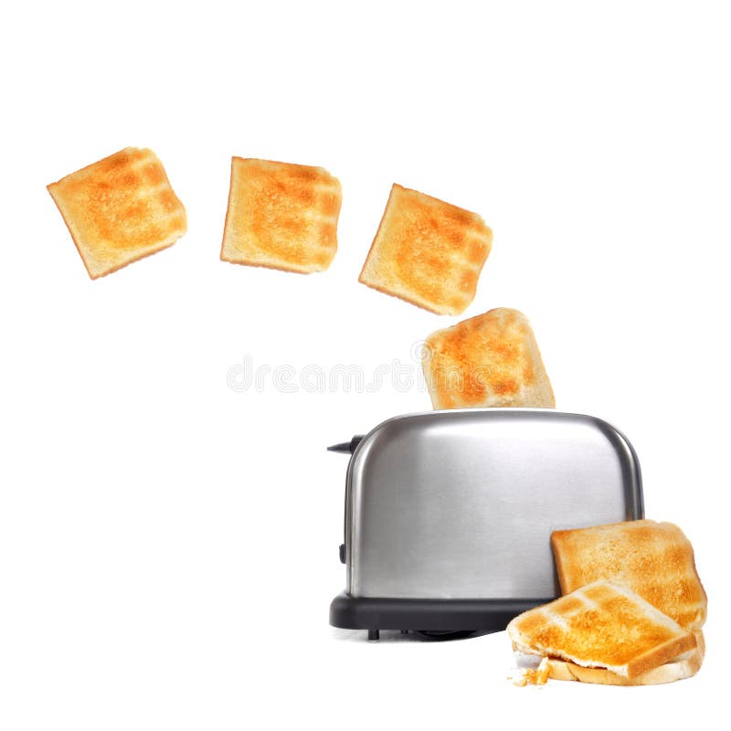 Toast Ejecting from Toaster Stock Photo - Image of finished, brown: 9679996