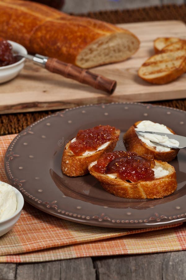 Toast with fig jam stock image. Image of marmalade, brown - 52261879