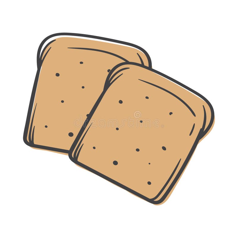 Toast. Fried bread stock vector. Illustration of sign - 367557540