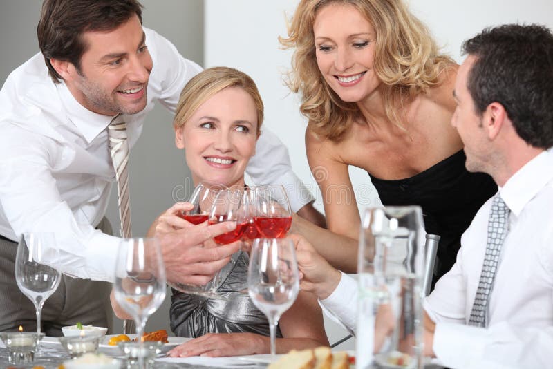 People toasting at picnic stock image. Image of four - 35909951
