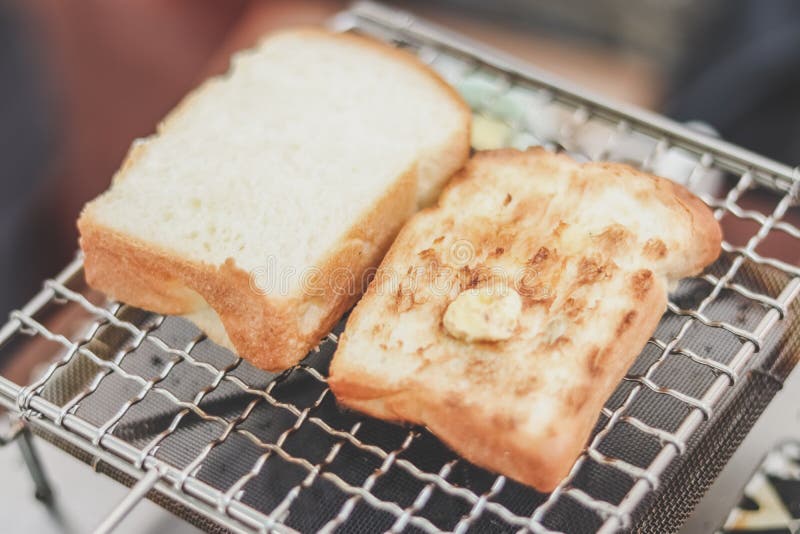 Toast on the grill stock image. Image of snack, texture - 152603973