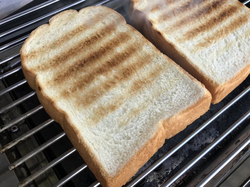 Toast on the grill stock image. Image of table, closeup - 80833755