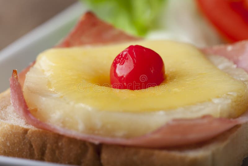 Toast Hawaii stock image. Image of pineapple, grilled - 32991199