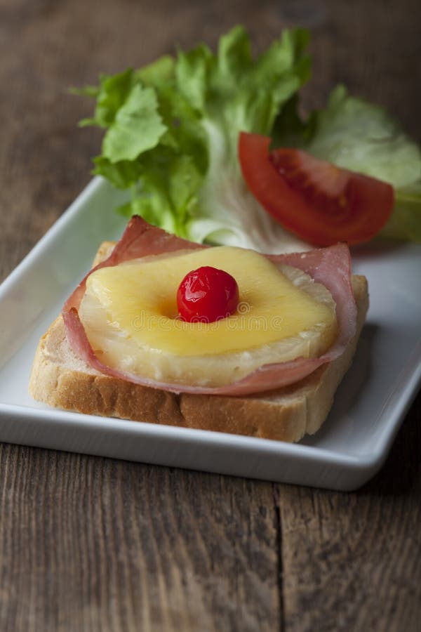 Toast Hawaii stock image. Image of pineapple, lunch, burger - 33815113