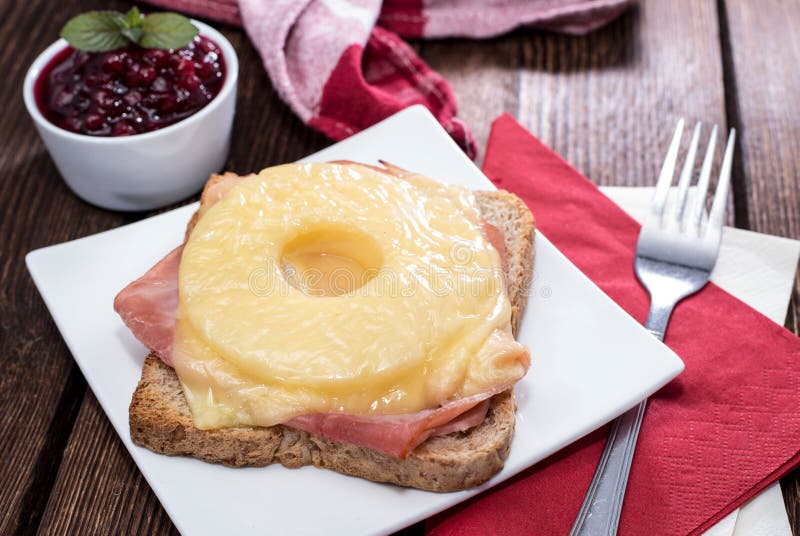 Toast Hawaii stock image. Image of pineapple, grilled - 32991199