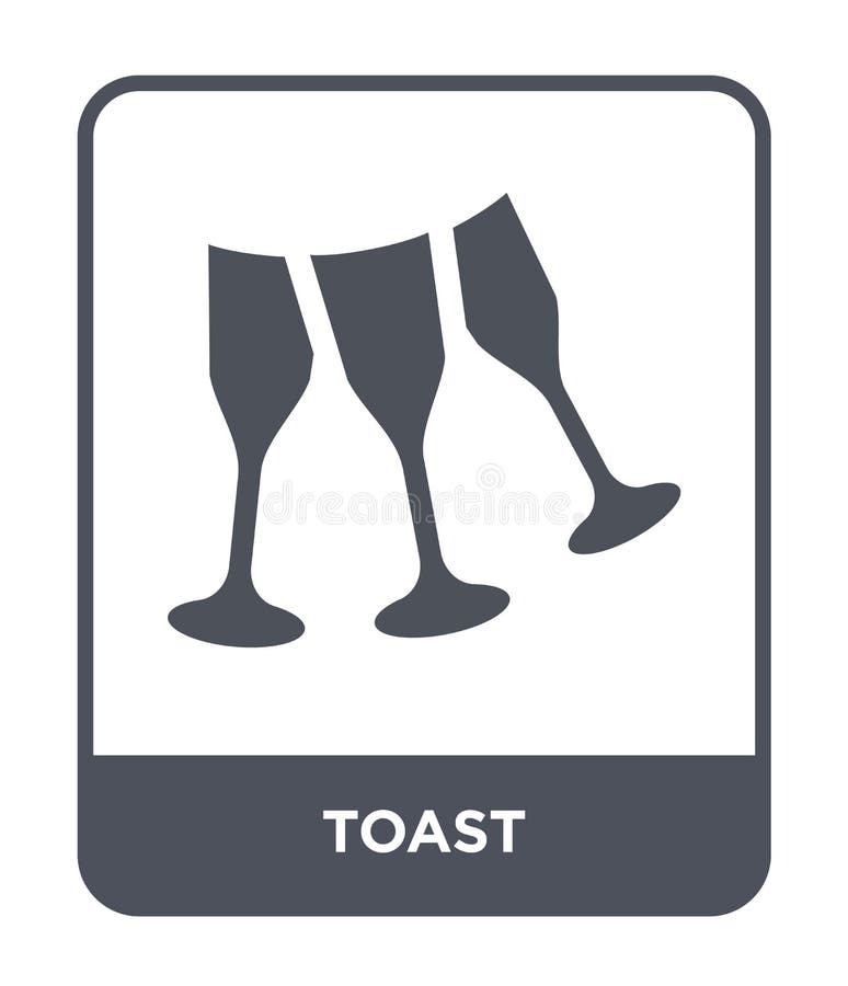 Toast Icon In Trendy Design Style. Toast Icon Isolated On White ... Toast Icon In Trendy Design Style. Toast Icon Isolated On White ...