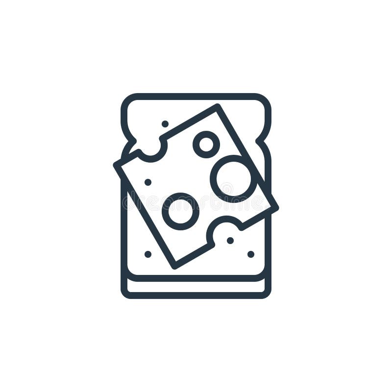 Toast Icon Vector from All about Sandwich Concept. Thin Line ...