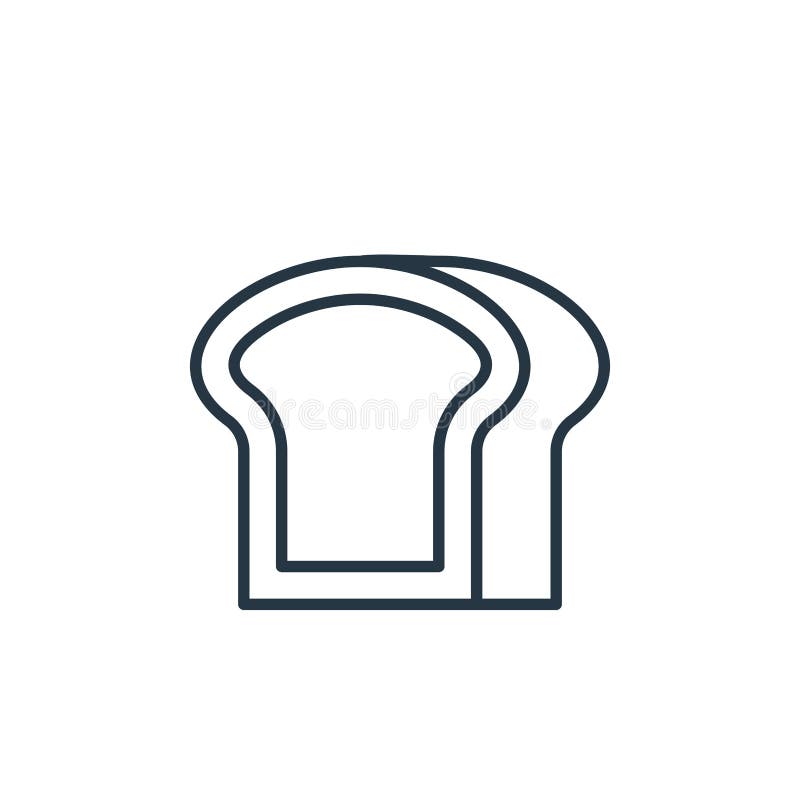 Toast Icon Vector from All about Sandwich Concept. Thin Line ...